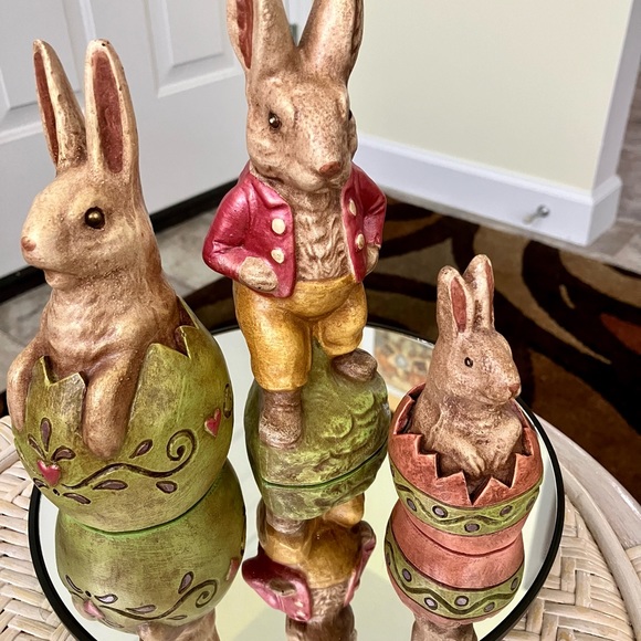 SC MADE IN USA POLYRESIN RABBITS | Holiday | Vintage Sc Made In Usa ...